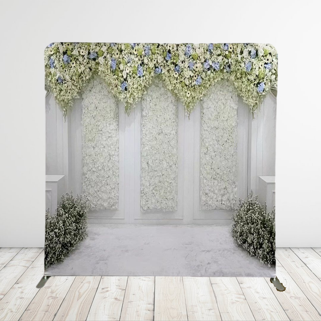 8x8ft Double Sided Custom Pillow Case Cover Silver Sequin Tension ...