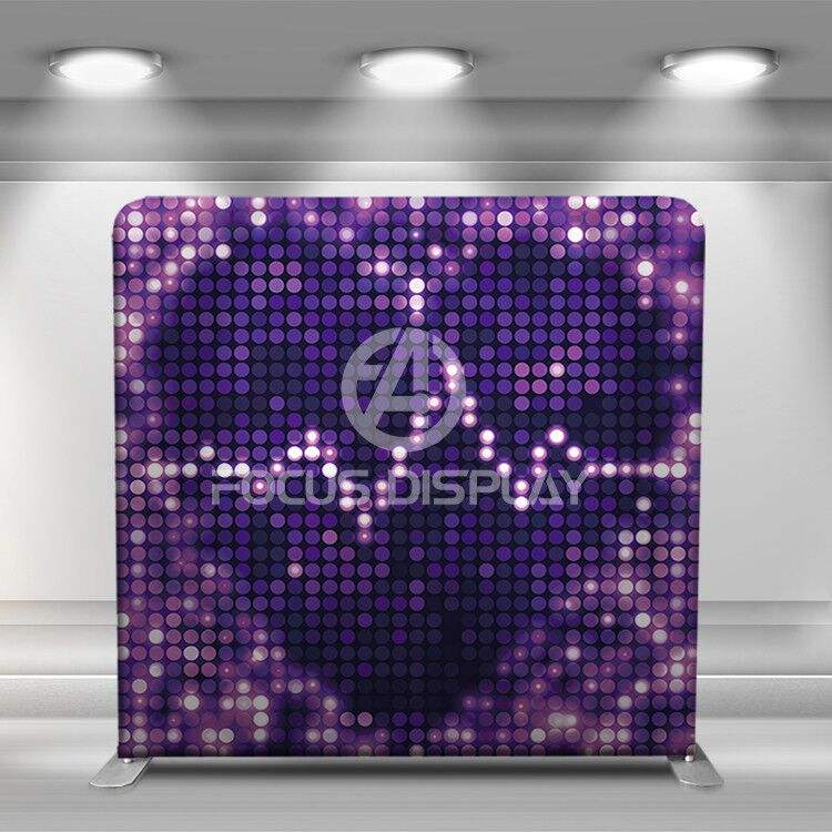 customized tension fabric trade show wall banner straight tension ...