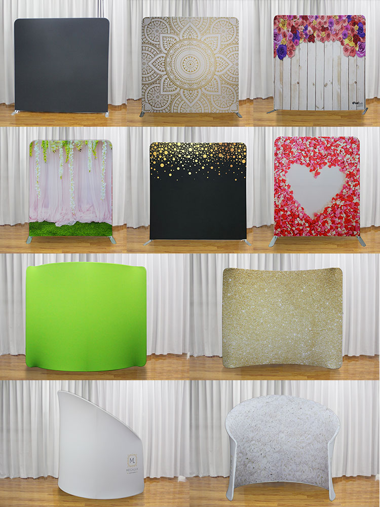 360 Aluminum Frame tension fabric backdrop sublimation printing tension ...