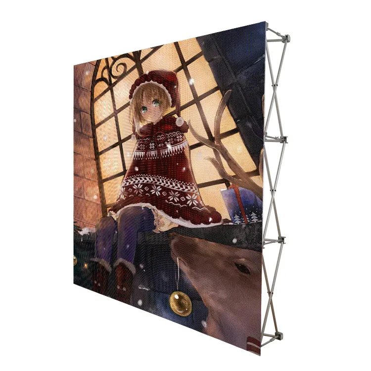 3x3 Pop Up Display Stand 10 ft Straight Aluminum Stand Display Banner ...