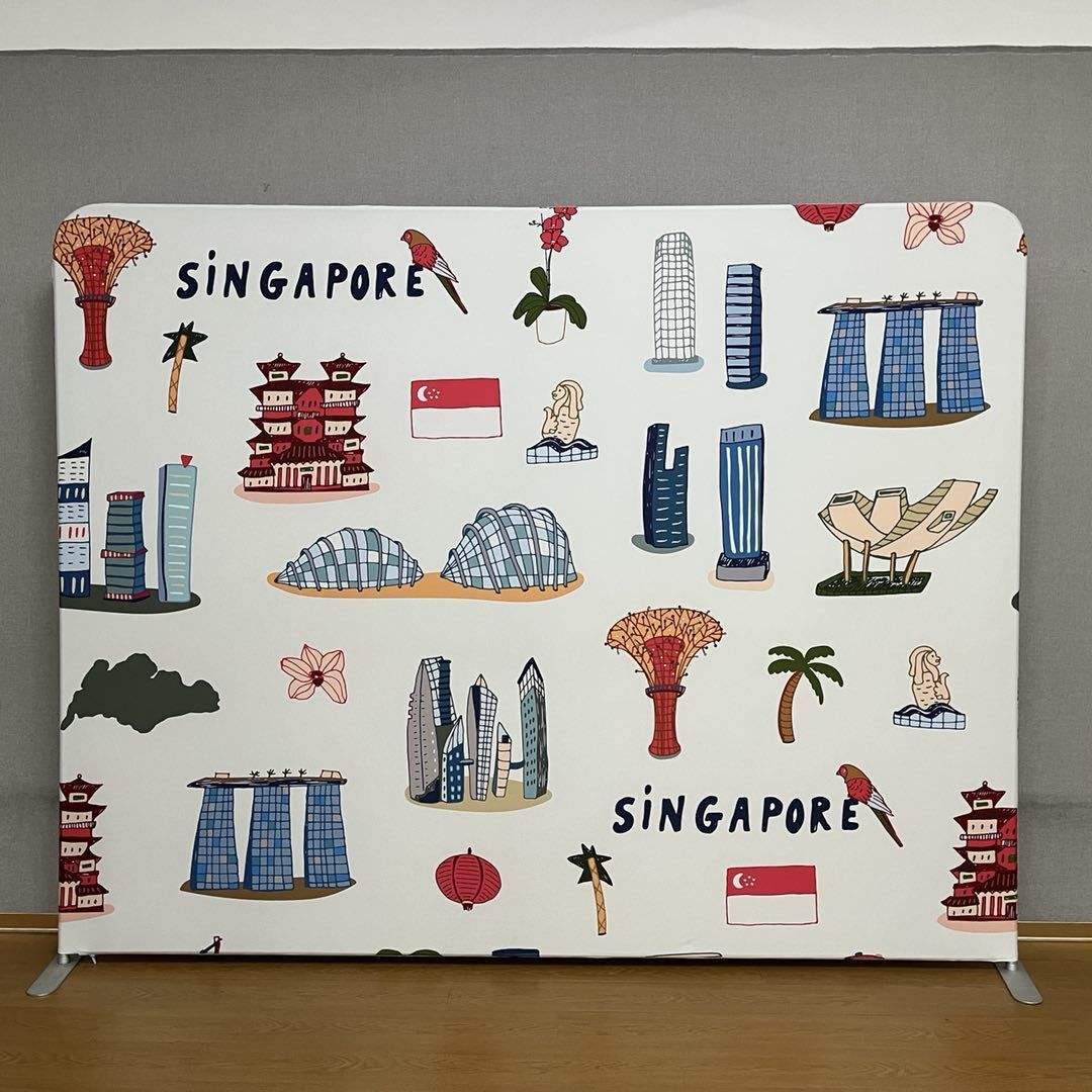 360 Aluminum Frame tension fabric backdrop sublimation printing tension ...