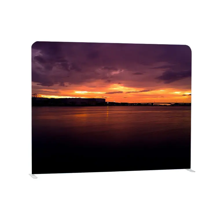 Boutique 10ft straight portable full color tension fabric module frame ...