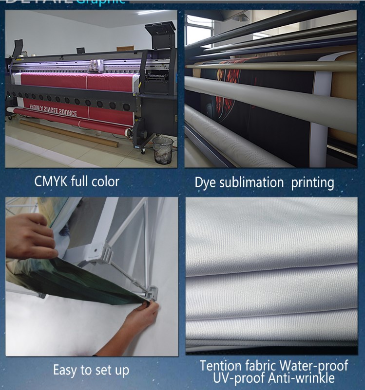 3x3 Pop Up Display Stand 10 ft Straight Aluminum Stand Display Banner ...