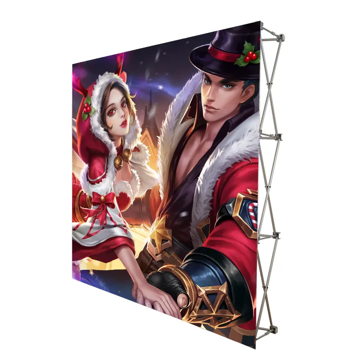 3x3 Pop Up Display Stand 10 ft Straight Aluminum Stand Display Banner ...