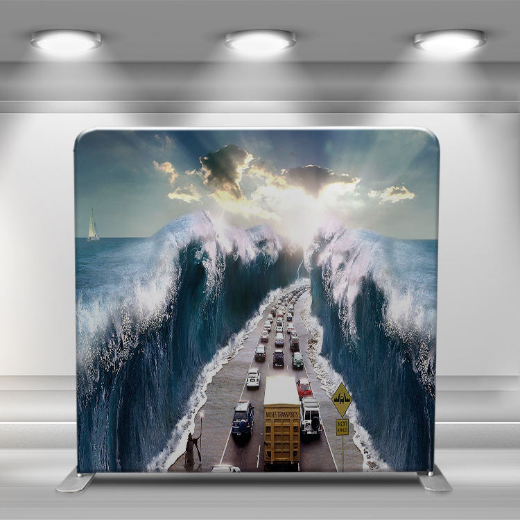 Aluminium frame tension fabric photo booth stand backdrop wall