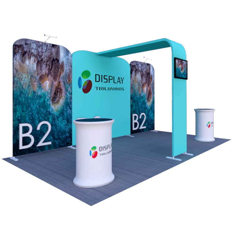 10x20 tension fabric aluminum frame high quality trade show booth ...