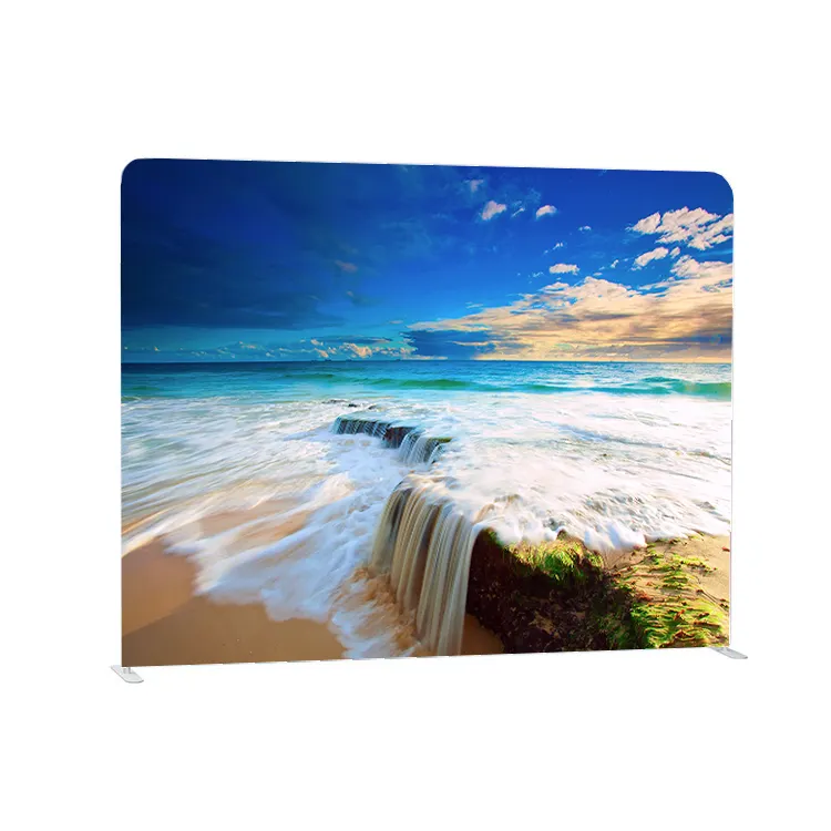Boutique 10ft straight portable full color tension fabric module frame ...