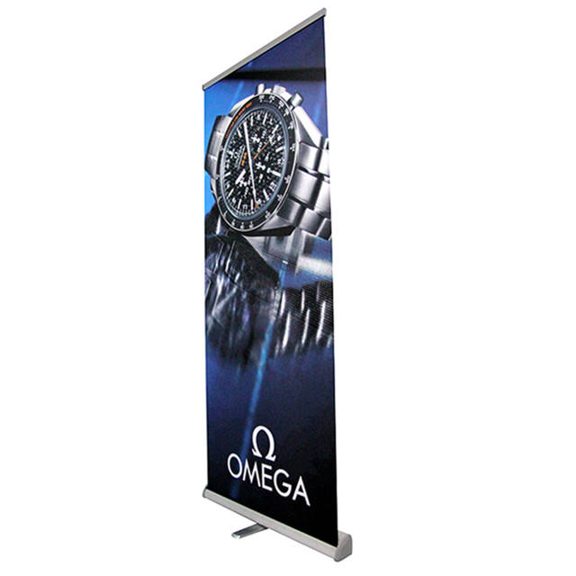 Triangle aluminium roll up banner, retractable stand banner, portable ...