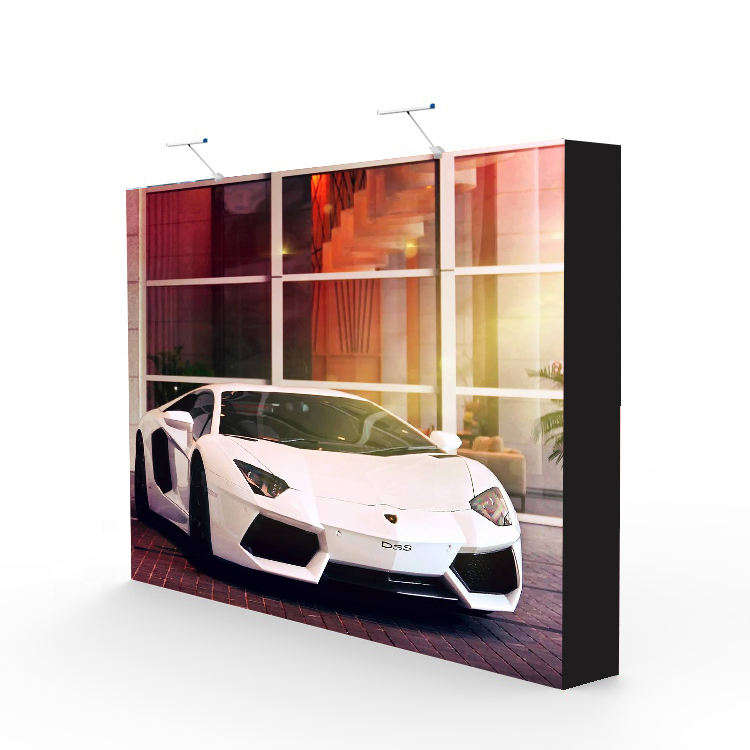 Exhibition banner stand wall With Custom Tension Fabric Printed 5x3 Pop ...