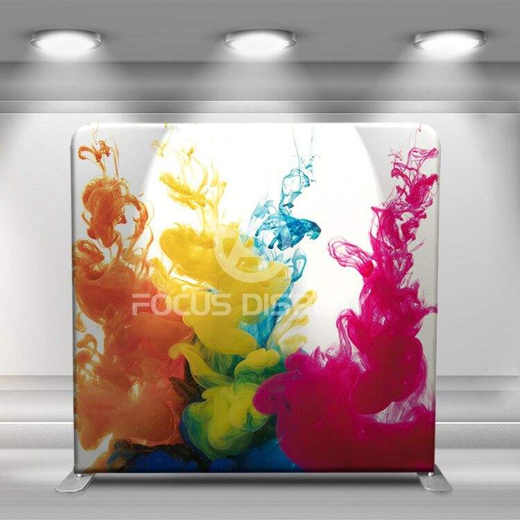 customized tension fabric trade show wall banner straight tension ...