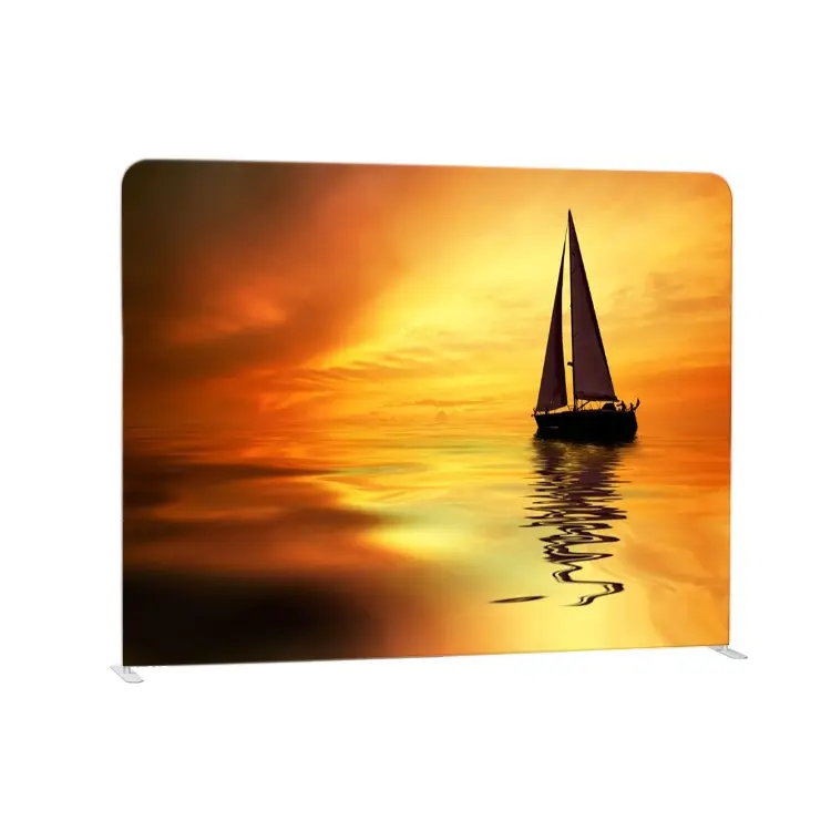 Boutique 10ft straight portable full color tension fabric module frame ...