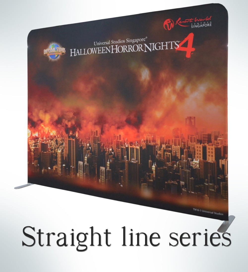 Exhibition banner stand wall With Custom Tension Fabric Printed 5x3 Pop ...