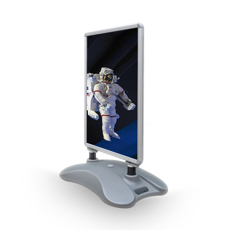 Outdoor sign frames and holders with 2 sided metal pavement stand